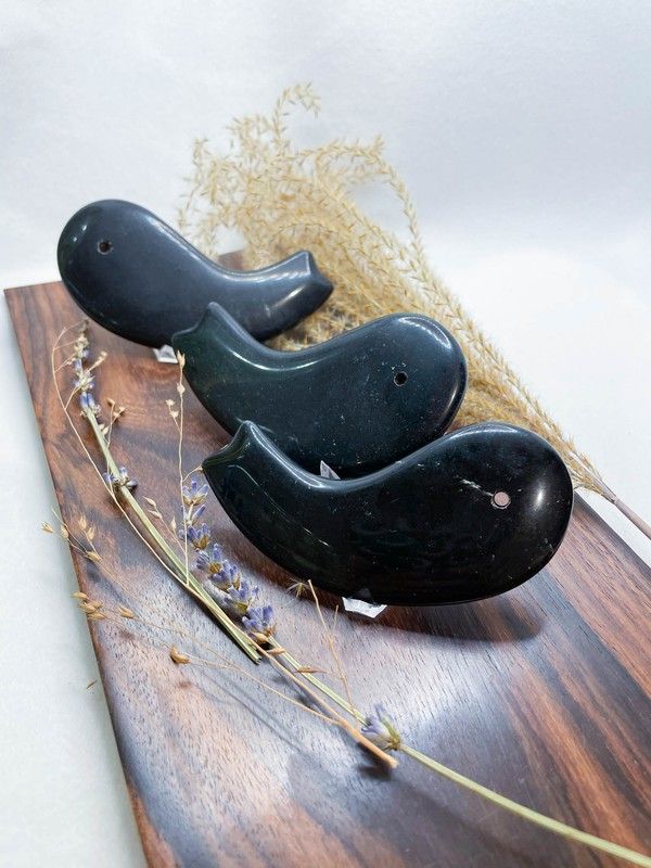 Gua Sha "fish shaped " de Obsidiana — litosphera