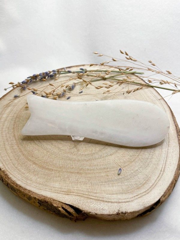 Gua Sha "fish-shaped" de Cuarzo — litosphera