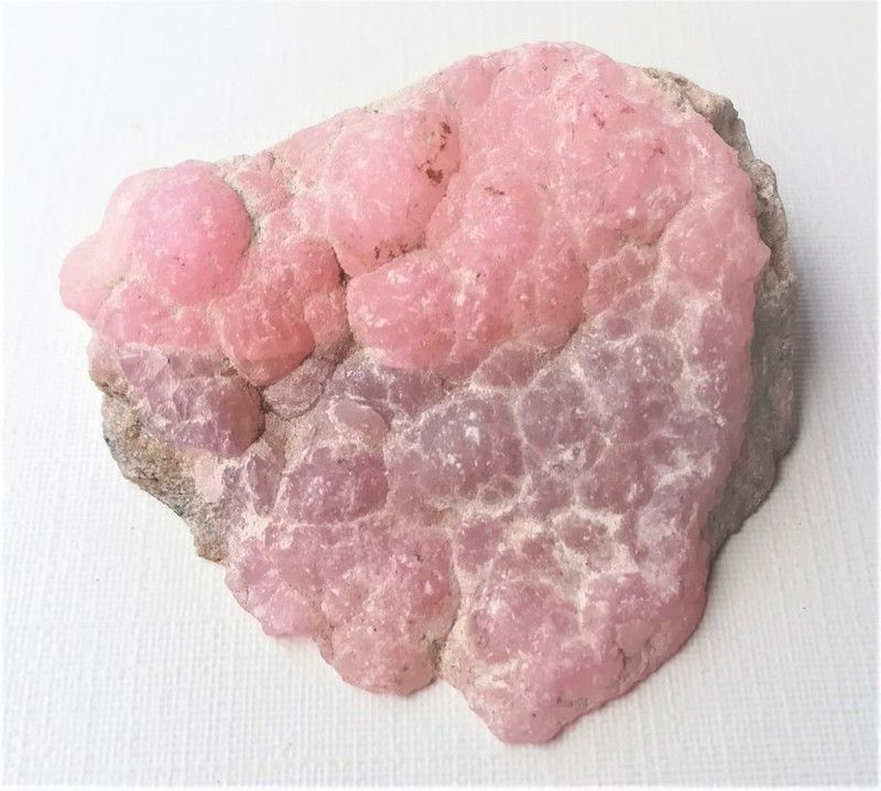 Smithsonita rosa en agregados botroidales — litosphera